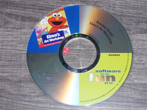 Sesame Street Elmo's Art Workshop PC/Mac CD-ROM SOMC Grp 1999 for ...