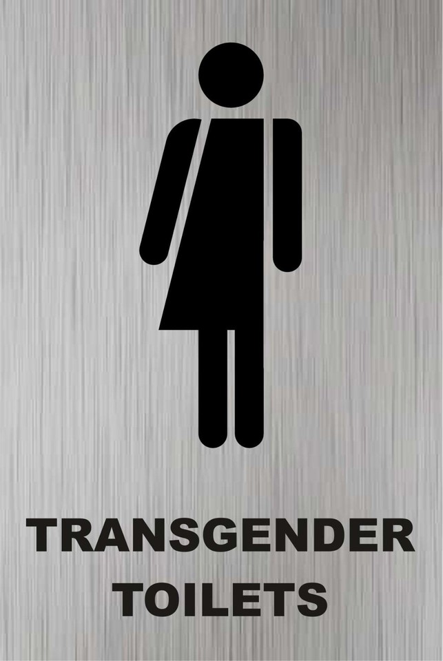 Toilet Door Sign Loo, Lavatory, Gender Neutral, Unisex,Transgender Self ...