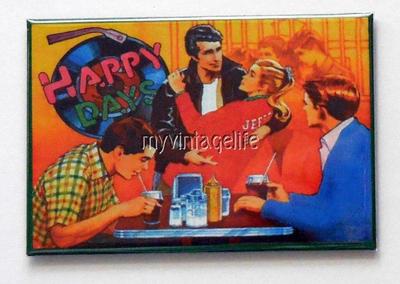 HAPPY DAYS Metal LUNCHBOX 2" x 3" Fridge MAGNET ART FONZ | eBay