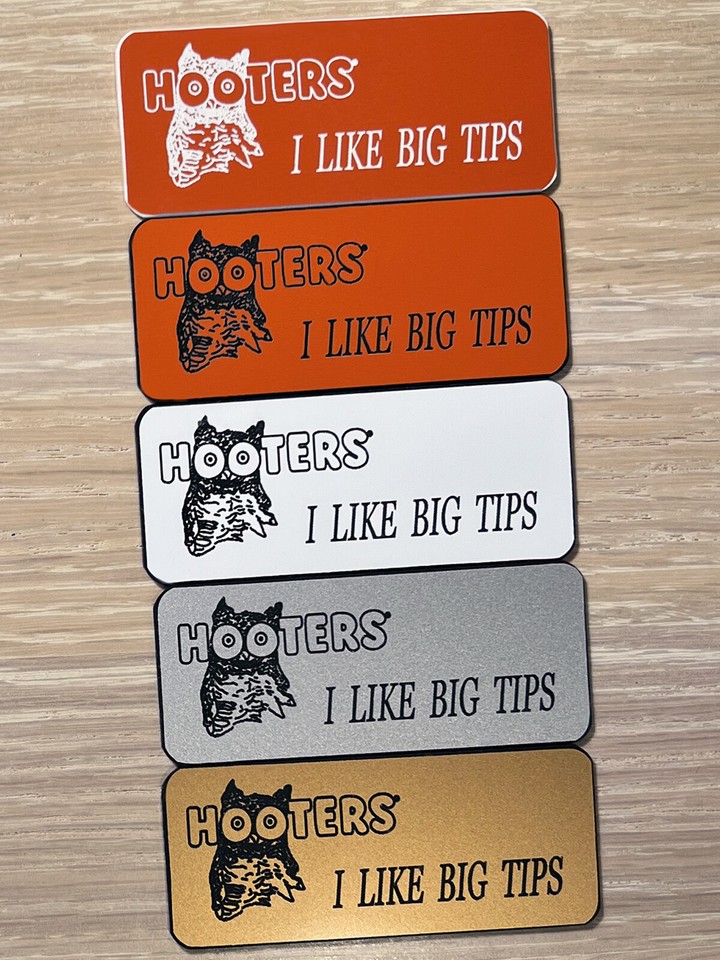 HOOTERS WingHouse Uniform Tank Top Shorts Pantyhose Socks Name Tag ...