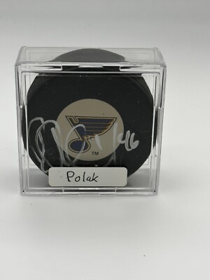 ROMAN POLAK SIGNED AUTOGRAPHED ST LOUIS BLUES HOCKEY PUCK | eBay