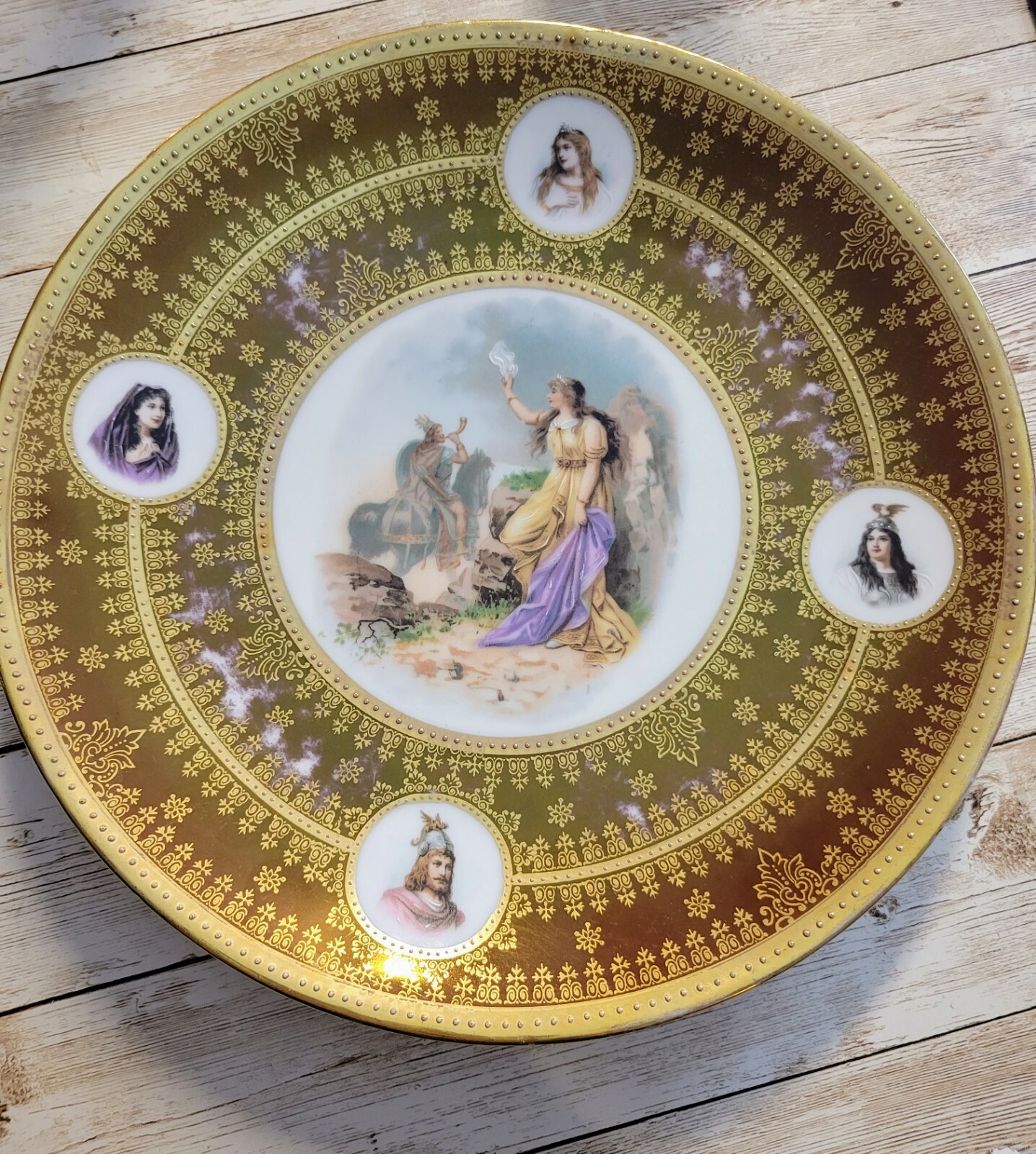 Zeh Scherzer and Co of Bavaria, Germany Neoclassical Scene Plates, 1900 ...