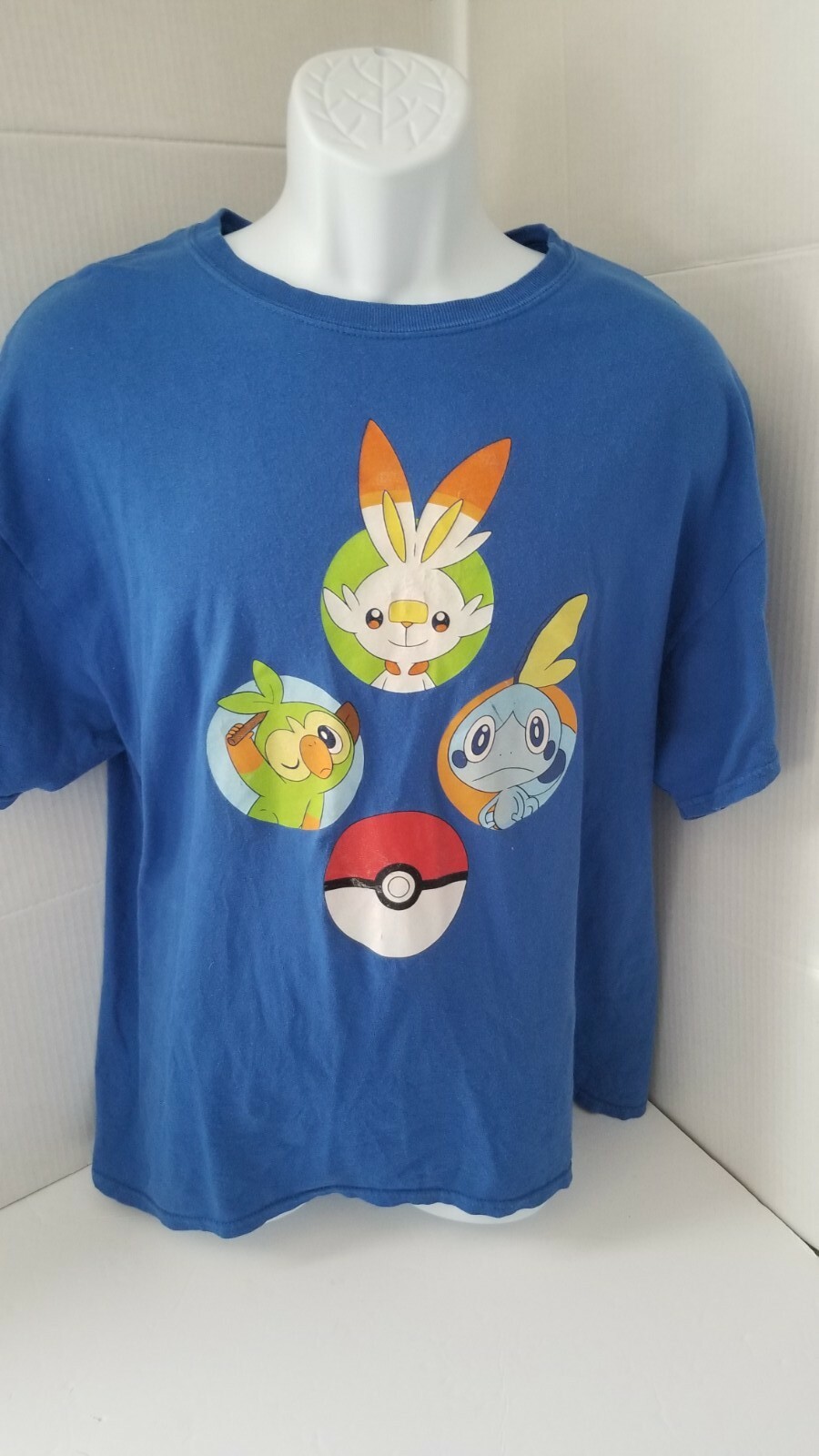 Pokemon Sword and Shield Starters Mens Blue Graphic X… - Gem