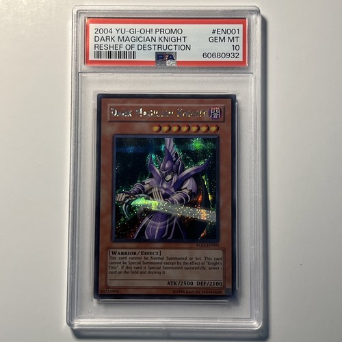 Yugioh PSA 10 Dark Magician Knight ROD-EN001 Prismatic Secret Rare GBA ...