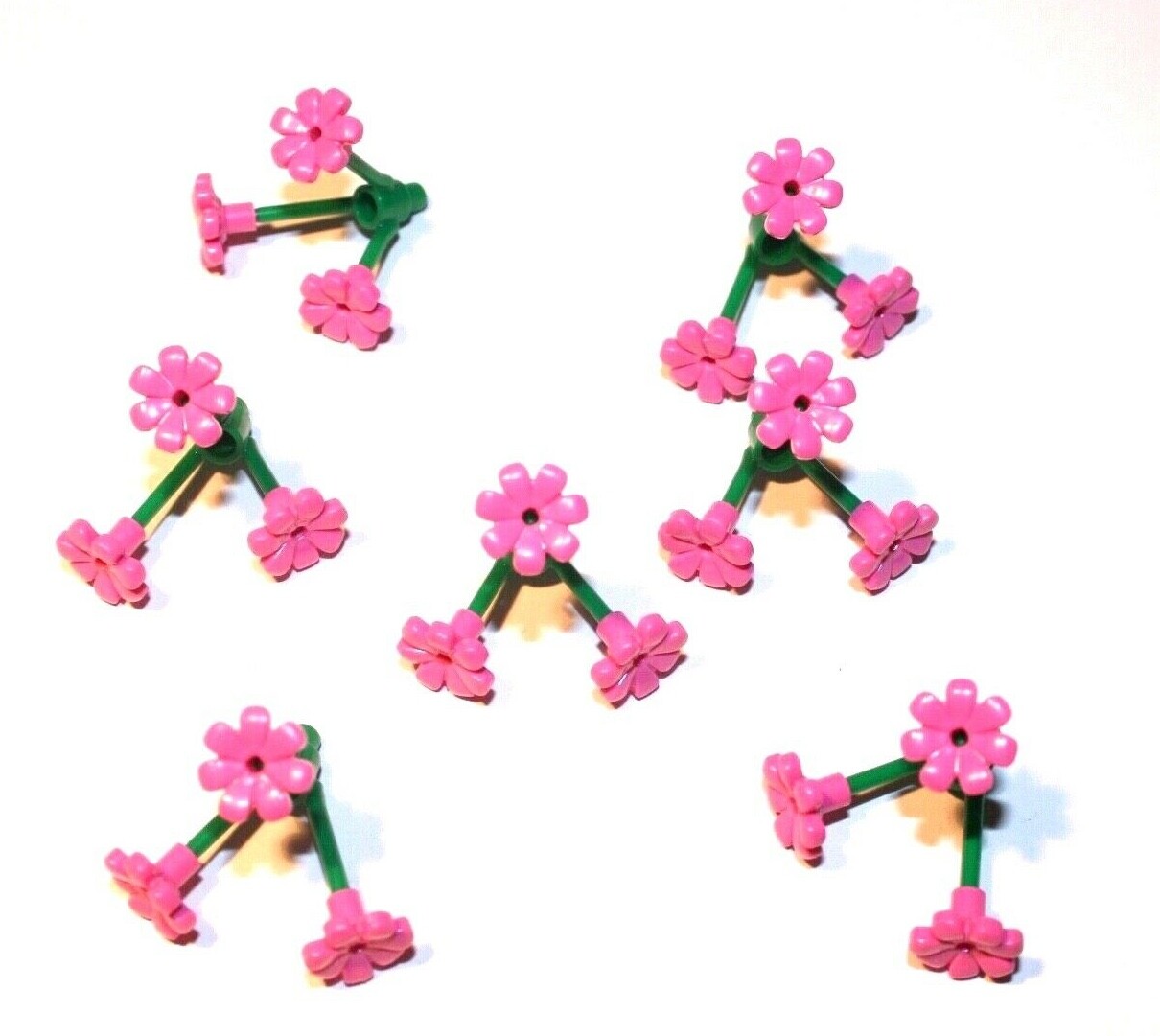 7x LEGO® Blume mit 3 Blüten mit 7 Blütenblättern 24855/32606 NEU Grün ...