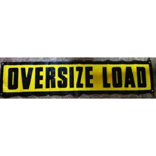 15x72 Grommet Oversize Load Sign Heavy Duty Stitched Letters ~Safety ...