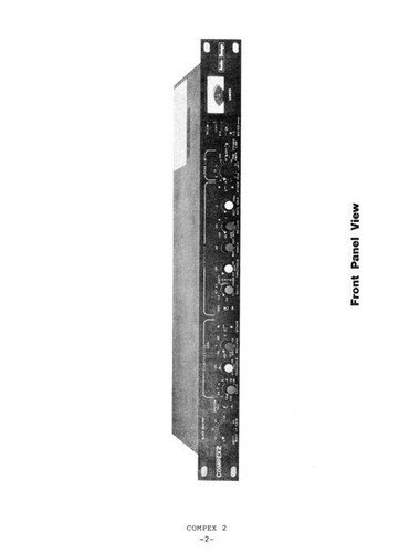 AUDIO & DESIGN RECORDING (ADR) COMPEX 2 COMPRESSOR LIMITER INSTRUCTION ...