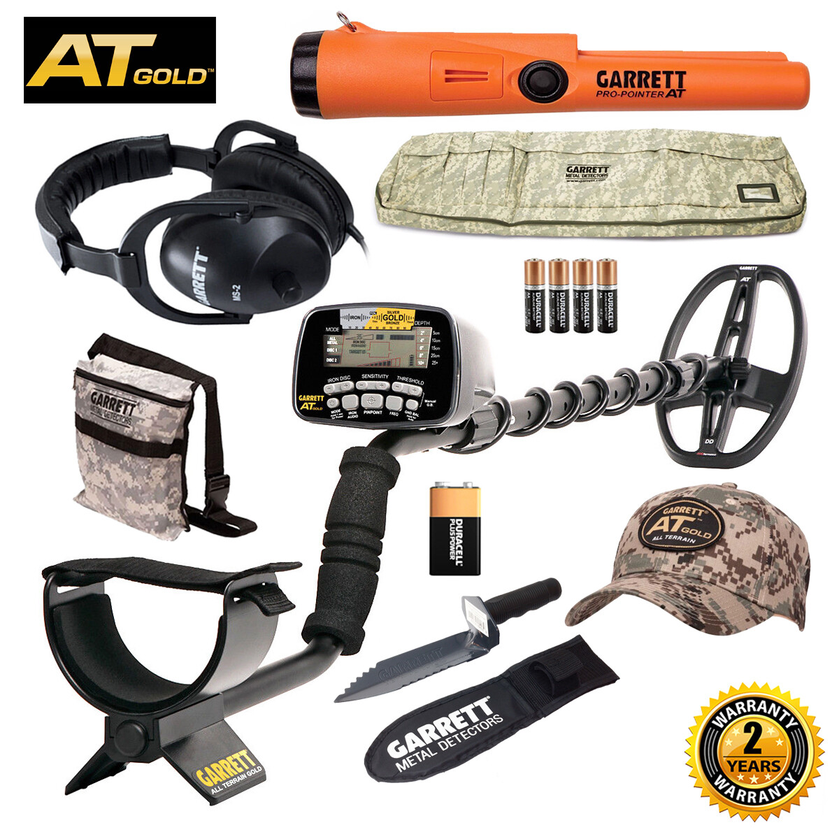 Garrett AT Gold Spring Pack AT Pinpointer Bag Pouch Digger MS-2 ...