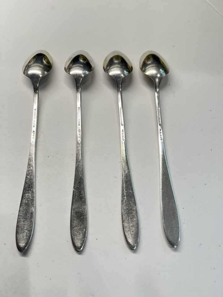 Set 4 Iced Tea Spoons Oneida Nobility Plate Reverie 1937 vintage ...