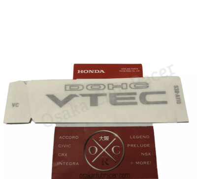 OEM 97-01 Honda Prelude Rear DOHC VTEC Decal Silver Gray 98 99 00 ...