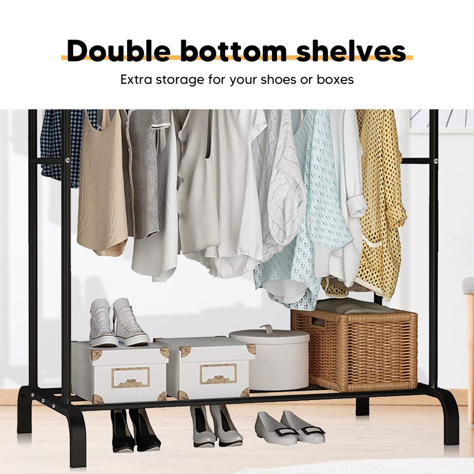 Commercial Garment Rack Heavy Duty Clothing Shelf Clothes Rack Closet ...