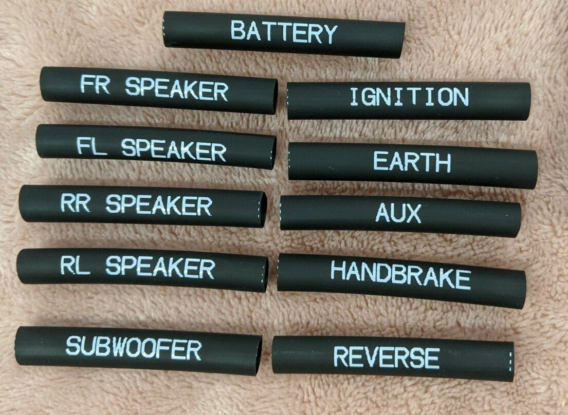 Wiring Labels : Heatshrink kit 32pcs suit STEREO amps speakers ...