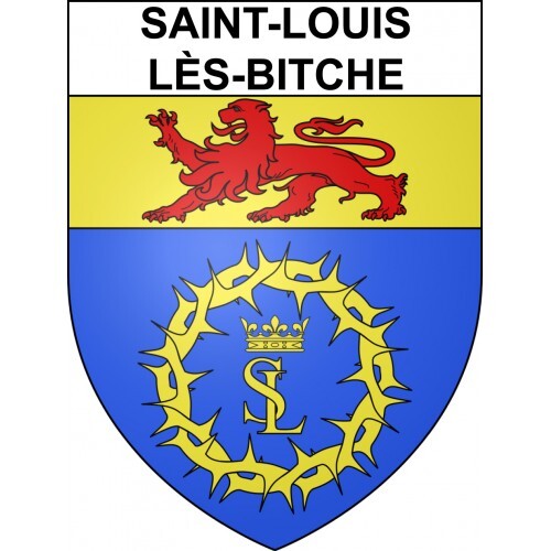 Saint-Louis-lès-Bitche 57 ville sticker blason écusson autocollant ...