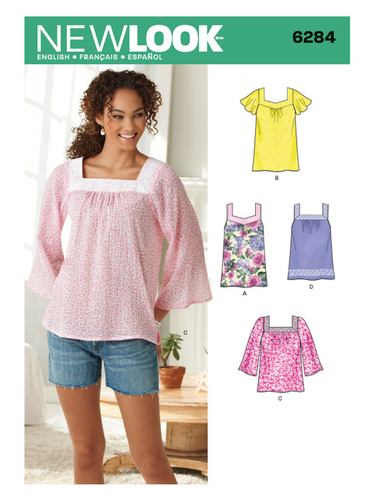 New Look Sewing Pattern 6284 Uncut Easy Pullover Tops Shirt Summer ...