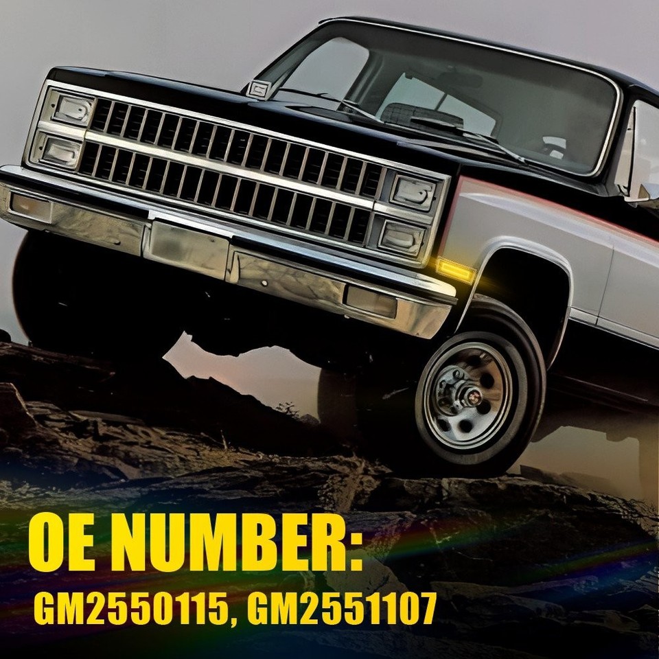 2X Smoked Amber LED Side Marker Lights For GMC K5 Jimmy Suburban 1981 ...