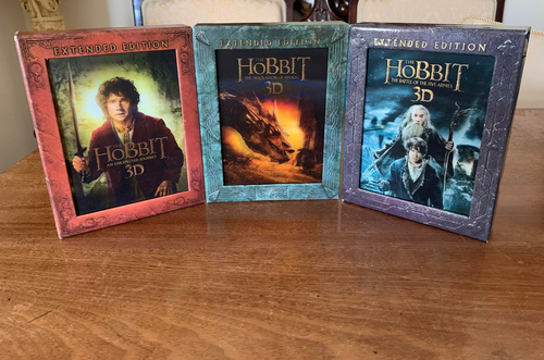The Hobbit Extended Edition 3D Blu-Ray + Blu Ray Trilogy - 15 Disc Set ...