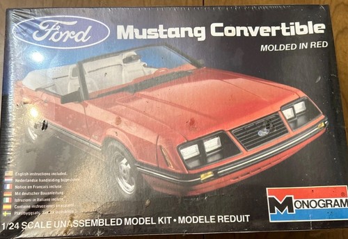 Vintage 1984 Monogram Ford Mustang Convertible 1/24 Scale Model Kit | eBay