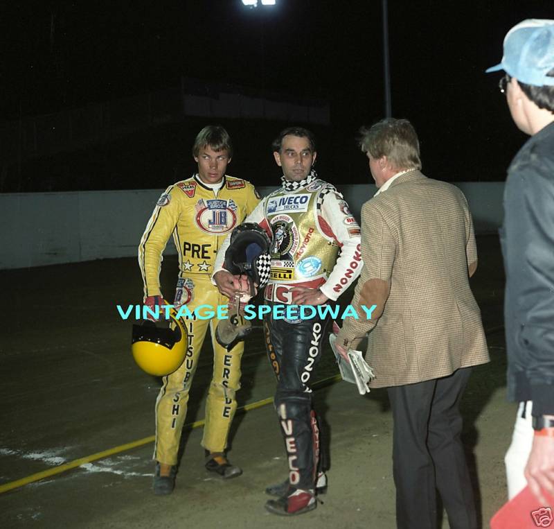 1985 Mike Bast. Ivan Mauger 8 x 10 Ascot Speedway Motorcycle Photo | eBay