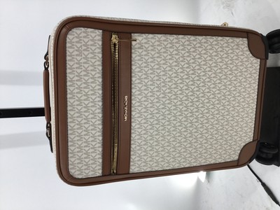 Michael Kors Travel Trolley Suitcase Carry On Luggage VANILLA NEW | eBay