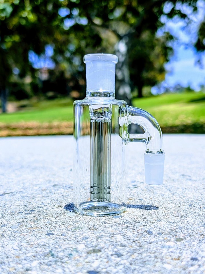 Premium Thick 14mm 90° Black Quad Tree Perc Ash Catcher Tobacco Water ...