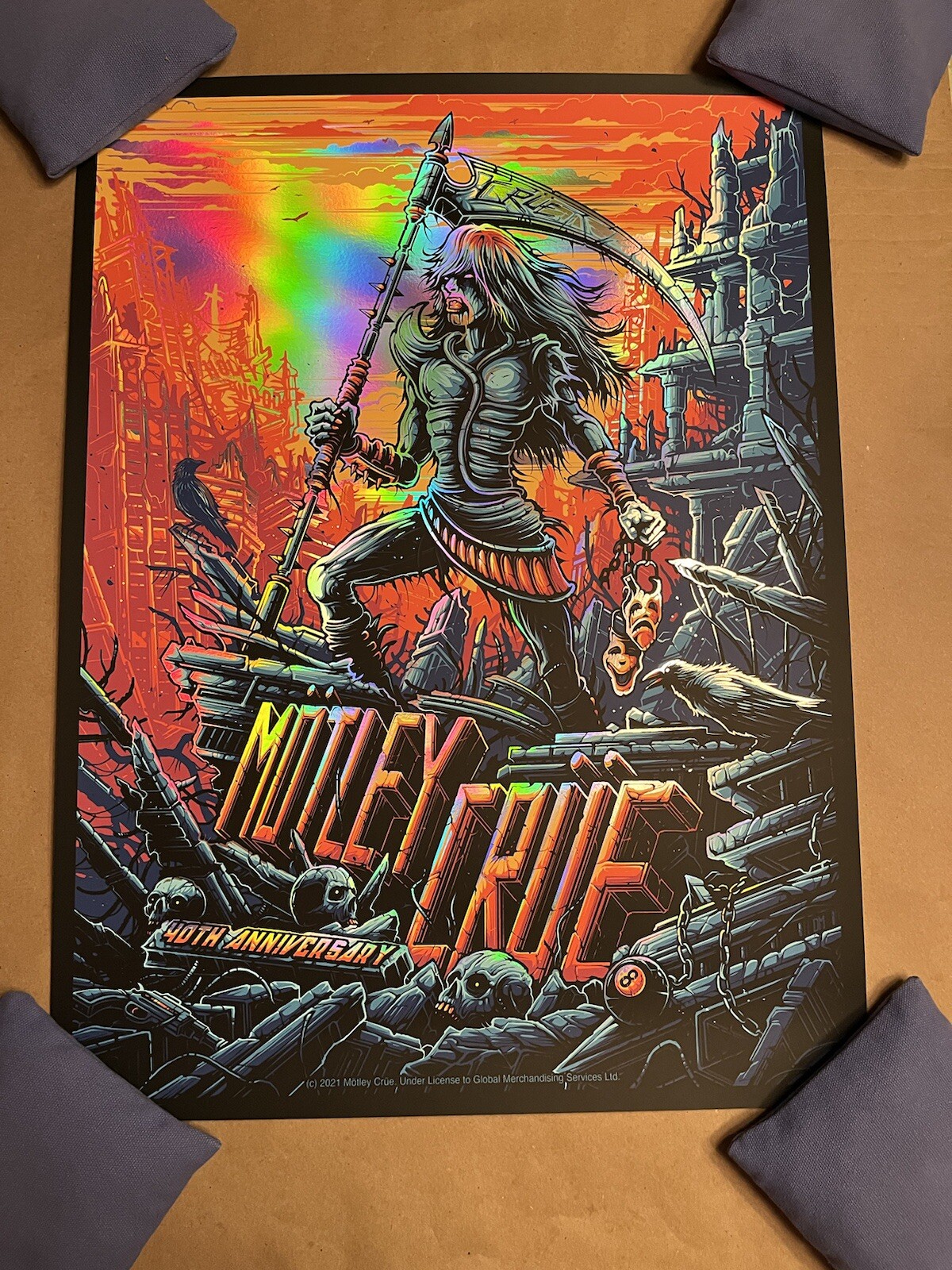 Motley Crue Allister Fiend Rainbow Foil Edition Poster 18x24 Numbered ...
