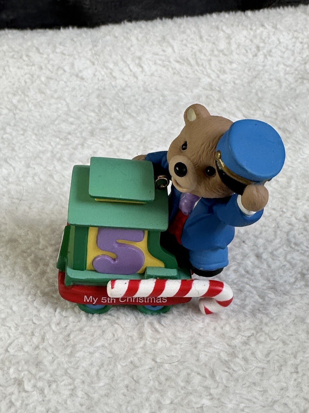 2005 Hallmark Keepsake "Child's Fifth Christmas " Ornament Bear Train ...