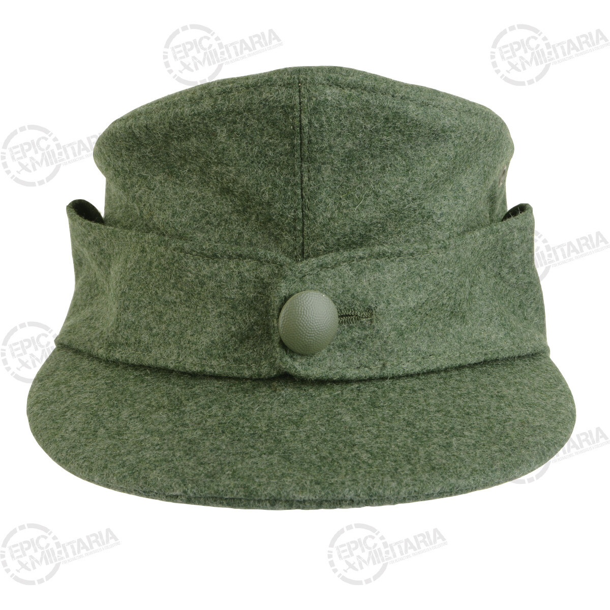 WW2 German M44 Field Cap by Erel - Field Grey Single Button Late War ...