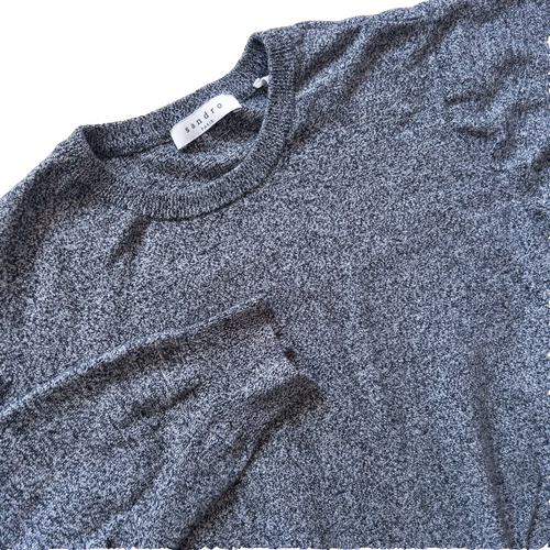 Sandro Sweater Womens Medium Knit Pullover Crewneck Paris Gray Casual ...