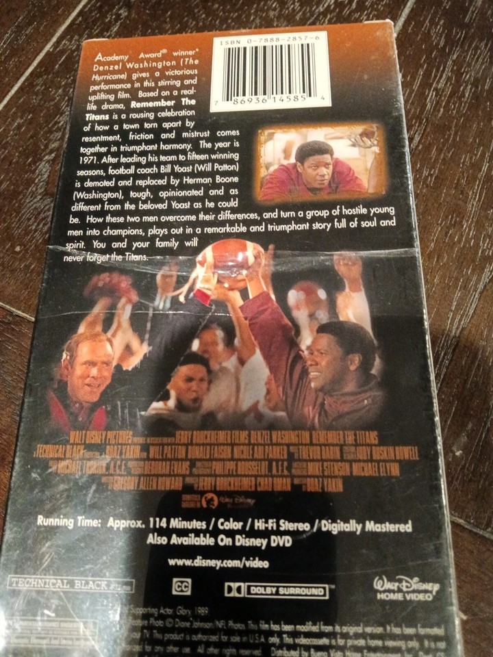 Disney Remember the Titans VHS Tape FACTORY SEALED Denzel Washington ...
