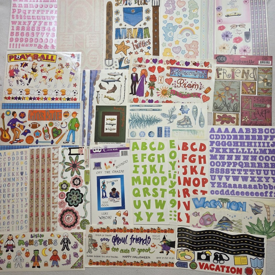 Huge Lot 11 Lbs Scrapbooking Stickers Vtg-Modern Jolees Grossman ...