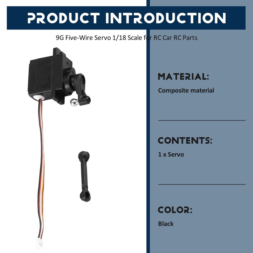 3X( 9300-30 9G Five-Wire for RC Car 9G Five-Wire 1/18 Scale for RC ...