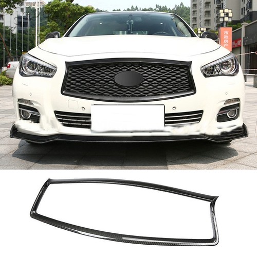Real Carbon Fiber Mesh Grill Grille Body Kit For JDM Infiniti Q50 2014 ...