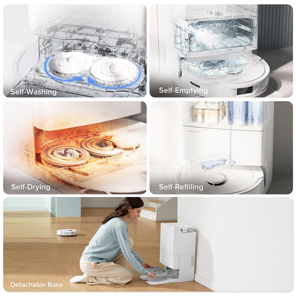 Roborock Q Revo Robot Vacuum, Self-Drying, Mop Lifting - Certified ...