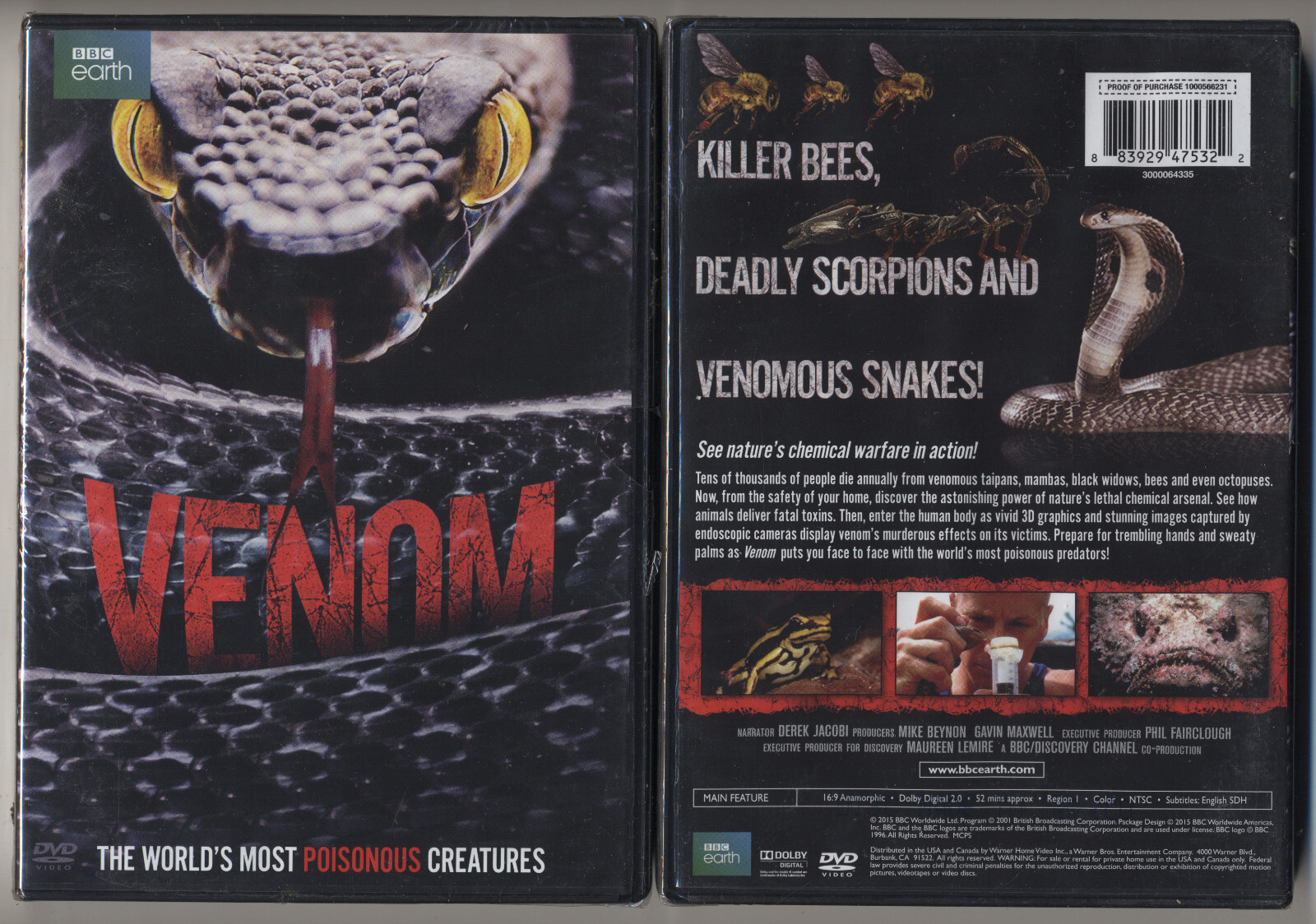 Venom: The World's Most Poisonous Creatures - New Sealed BBC Earth DVD ...