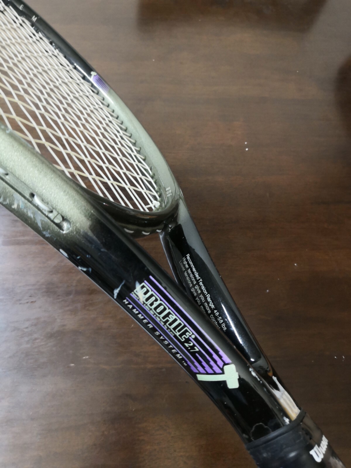 Wilson profile hammer 2.7 95 head 4 3/8 grip Great Shape Tennis Racquet ...