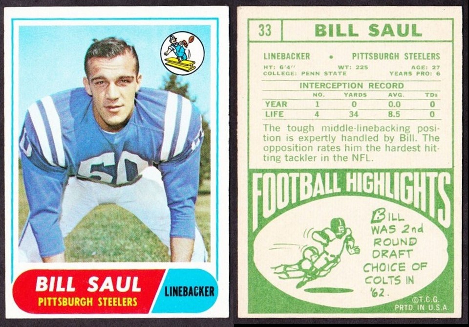 NFL & AFL Topps 1968 & 1969 single cards | eBay