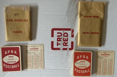 APBA Football Game Cards NFL 2 Team Set | eBay