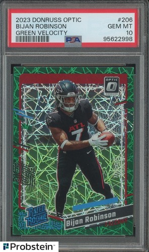 2023 Donruss Optic Rated Rookie Green Velocity Prizm #206 Bijan ...