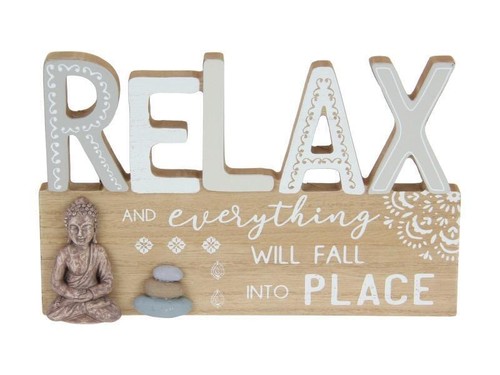 Relax Home Table Sign Plaque Wooden Signs Table Centerpiece Farmhouse ...