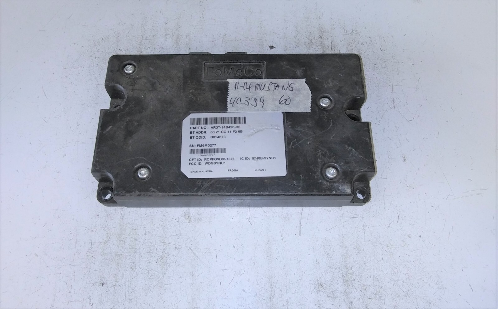 AR3T-14B428-BE Ford Mustang 2011-2014 Voice recognition control module ...