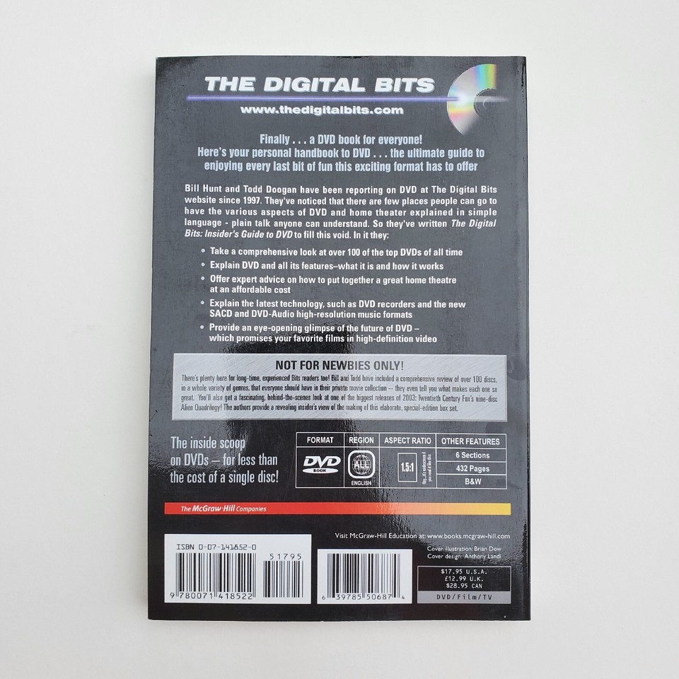 The Digital Bits: Insider's Guide to DVD by Bill Hunt And Todd Doogan 9780071418522| eBay