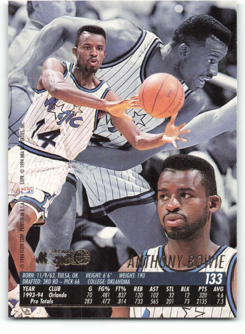 1994-95 Fleer Ultra - #133 Anthony Bowie for sale online | eBay