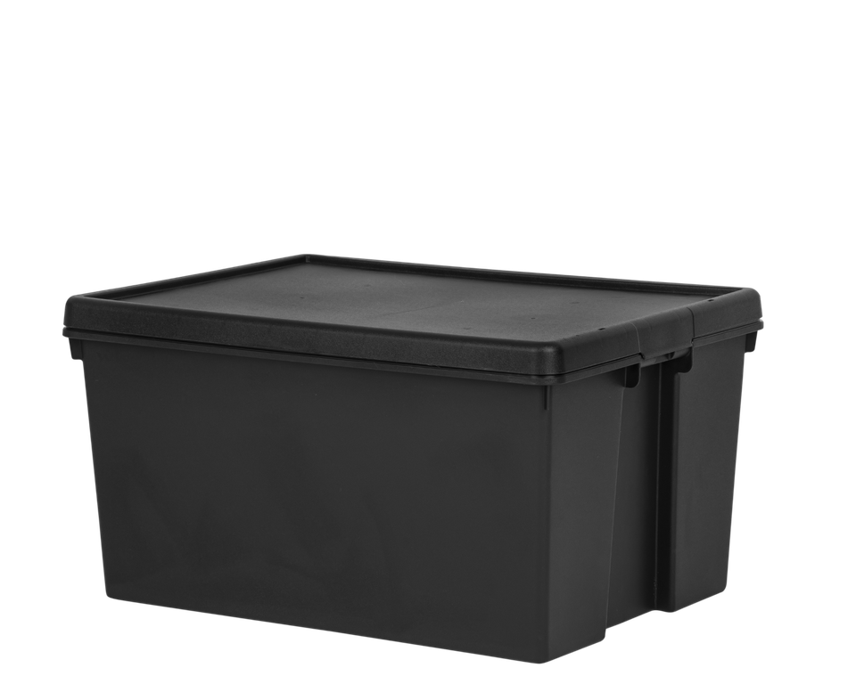 Plastic Storage Box Boxes With Lids Heavy Duty Home Office Organiser ...