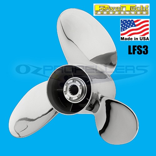 3x 16 x 20 Suzuki Stainless PowerTech LFS3 Blade Prop 150-175-200-225 ...