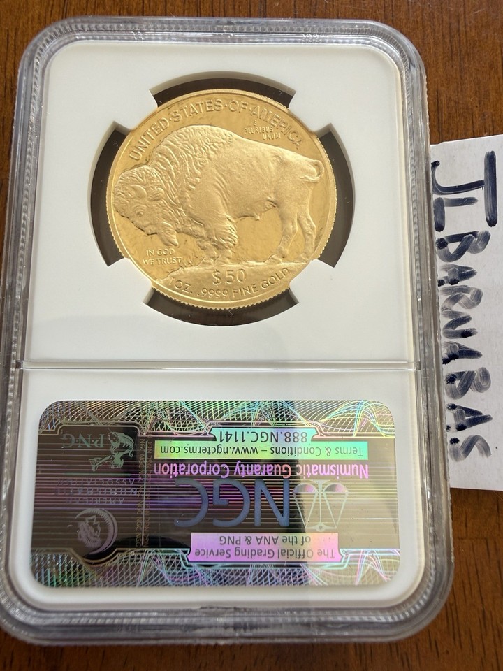 2009 $50 Gold Buffalo 1oz .9999 Fine Proof Coin NGC Brown Label PF70 ...