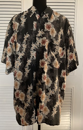 Andrew Fezza Of New York Hawaiian Silk Shirt Size Large Relaxed Fit ...