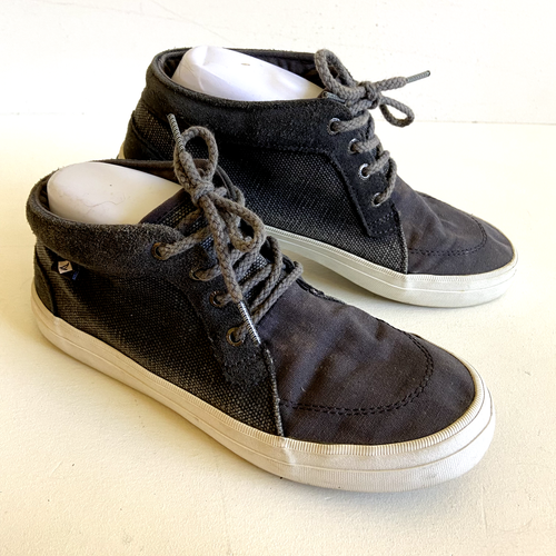 Sperry Womens Shoes Size 7.5 High Top Gray Canvas Top Sider Lace Up ...