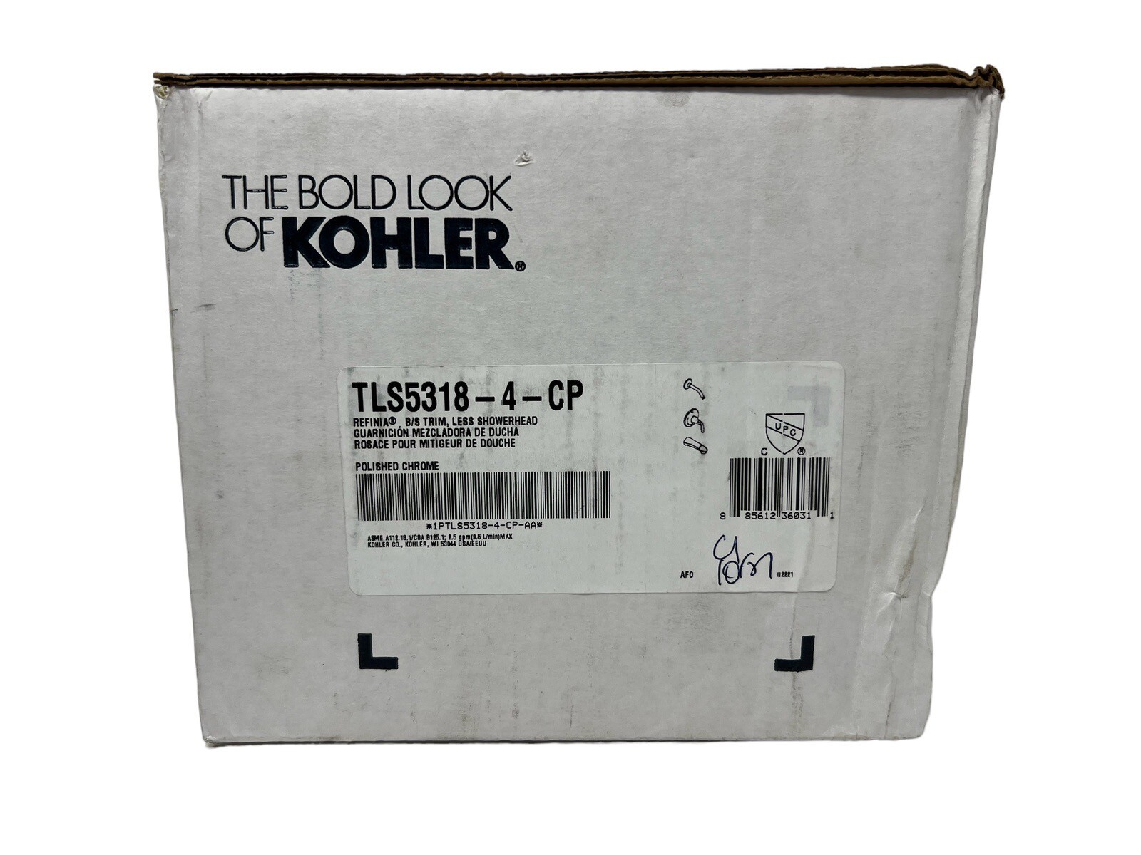 KOHLER TLS5318-4-CP Refinia(R) Rite-Temp(R) Bath and Shower Valve Trim ...