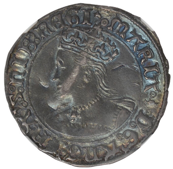 NGC XF 45 1553-4 Mary I Groat, London Mint, mm pomegranate, S-2492 | eBay