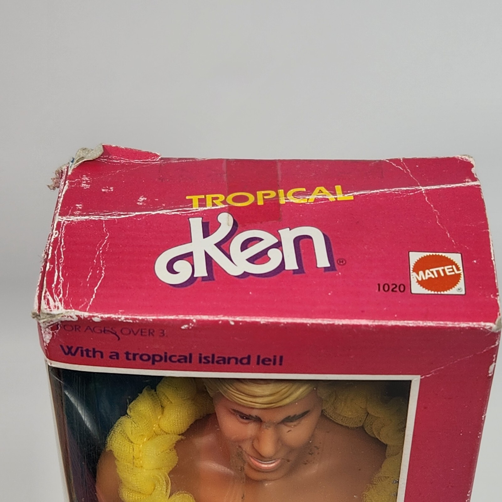 VINTAGE 1985 TROPICAL KEN BARBIE DOLL # 1020 IN ORIGINAL BOX CRACKED ...